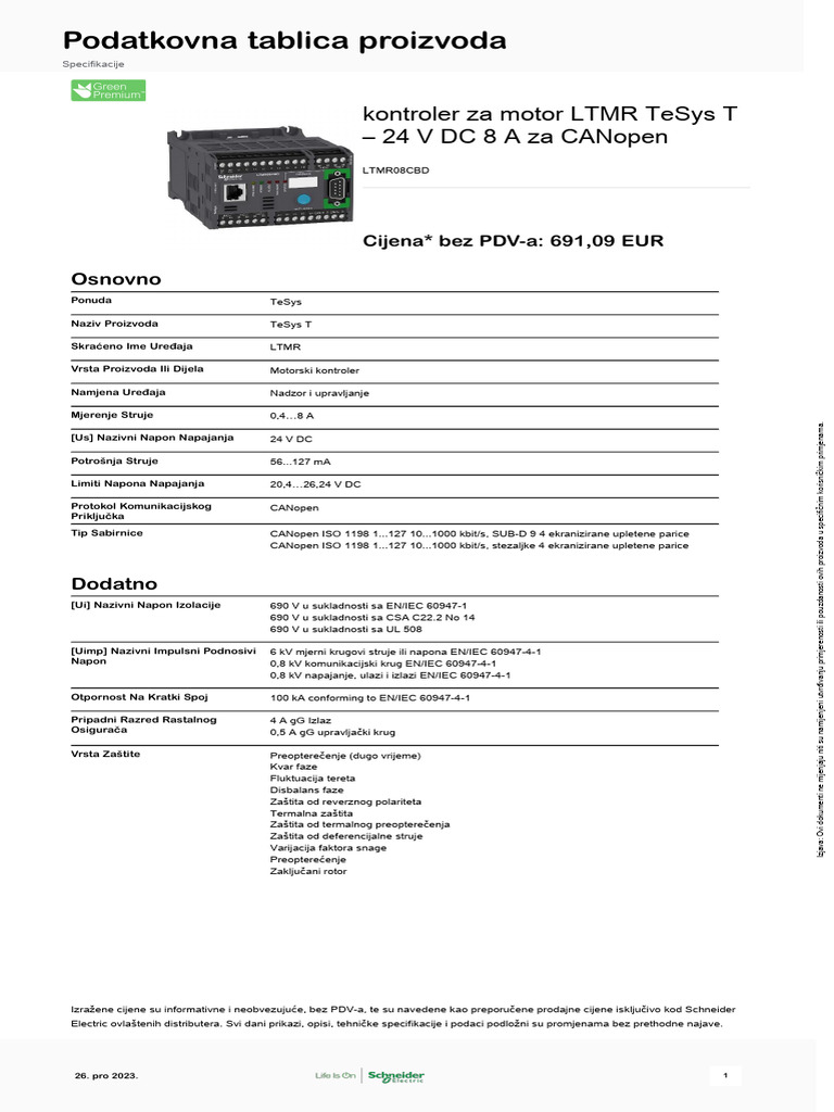 Schneider Electric - Tesys-T - LTMR08CBD | PDF