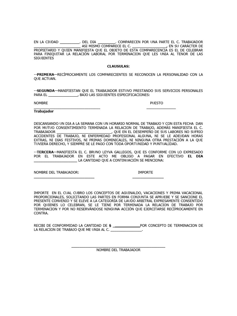 Escrito de Terminacion. | PDF