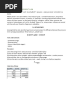 Exploring Pressure-Volume in Syringes | PDF | Gases | Pressure