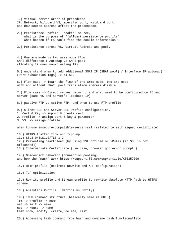 F5 Network - 301a - Question | PDF | Transport Layer Security | File Transfer Protocol