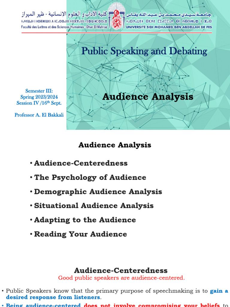 4 Audience Analysis | PDF | Public Speaking | Laughter