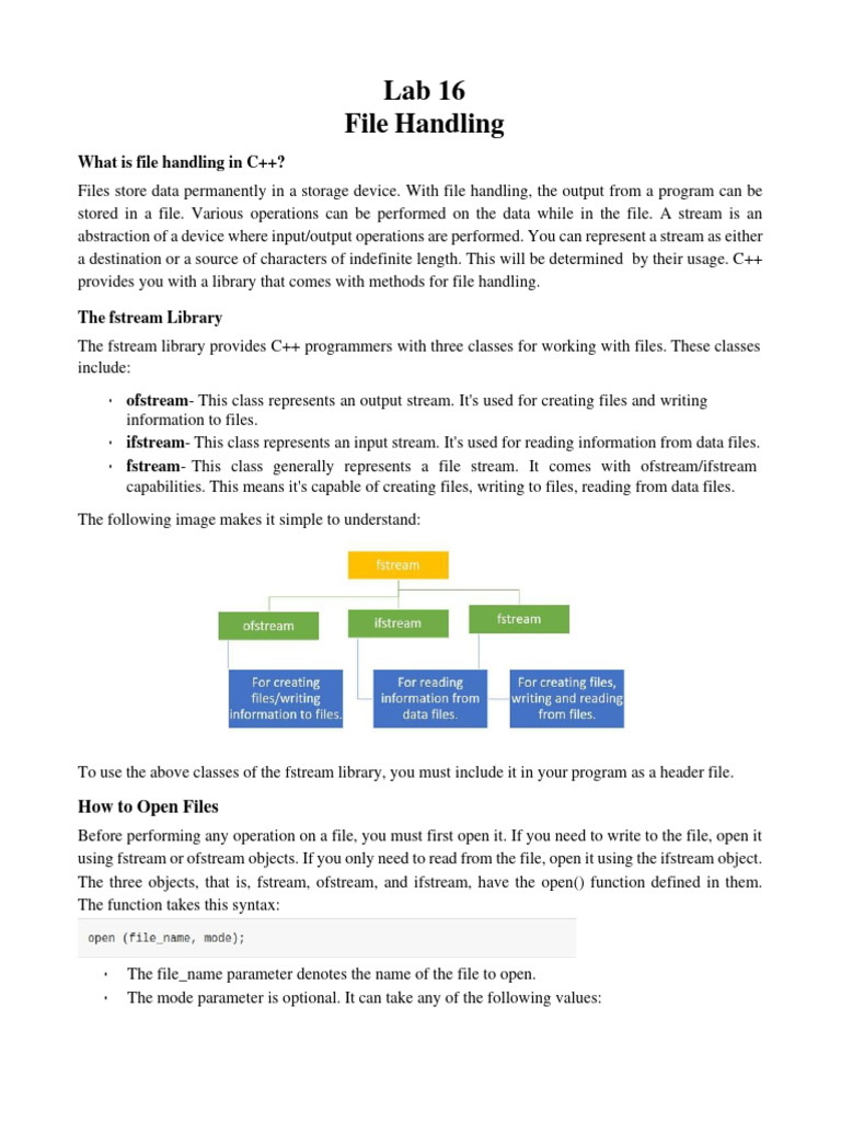 PF-Lab-16-File Handling | PDF | Computer File | Object Oriented Programming PF-Lab-16-File Handling | PDF | Computer File | Object Oriented Programming