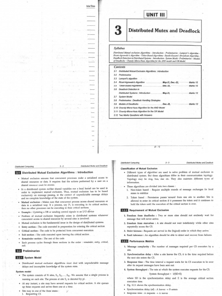 DISTRIBUTED COMPUTING Unit 3 | PDF DISTRIBUTED COMPUTING Unit 3 | PDF