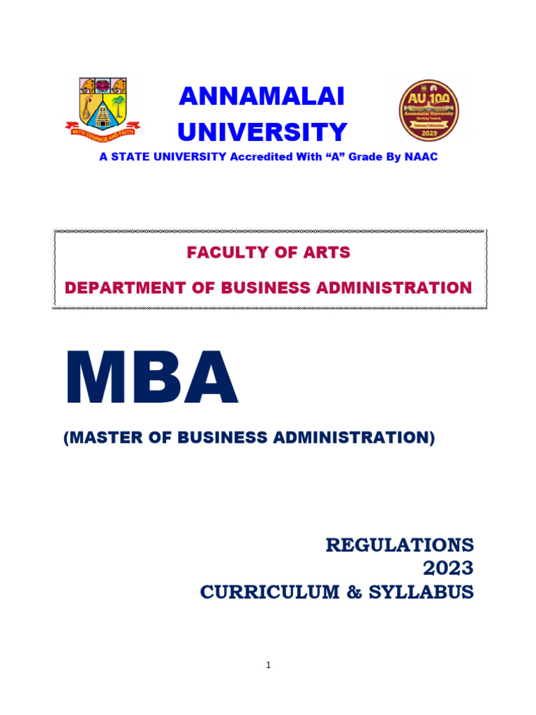 MBA Curriculum & Syllabus 2023 | PDF | Statistics | Regression Analysis
