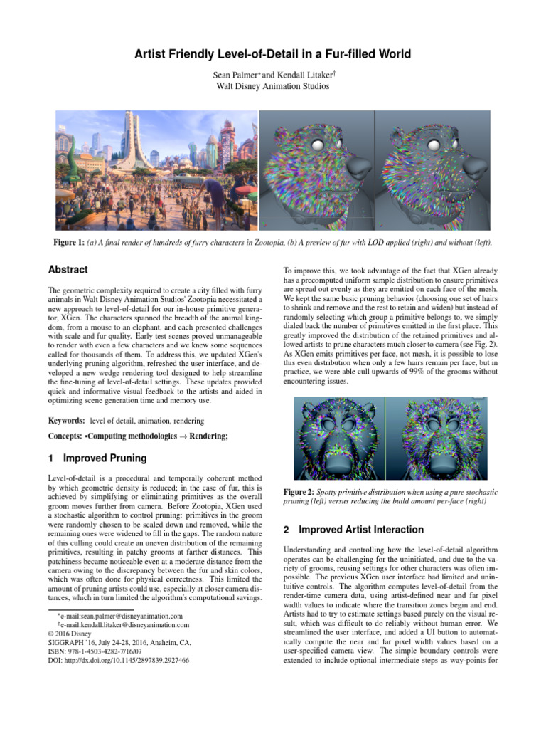Artist Friendly Level-of-Detail in A Fur-Filled World | PDF | Rendering (Computer Graphics ...