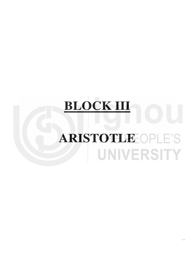 Aristotle's Philosophy: State and Good Life | PDF | Social Science ...