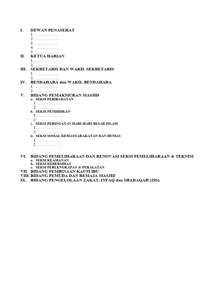 Struktur Dan Tugas DKM | PDF