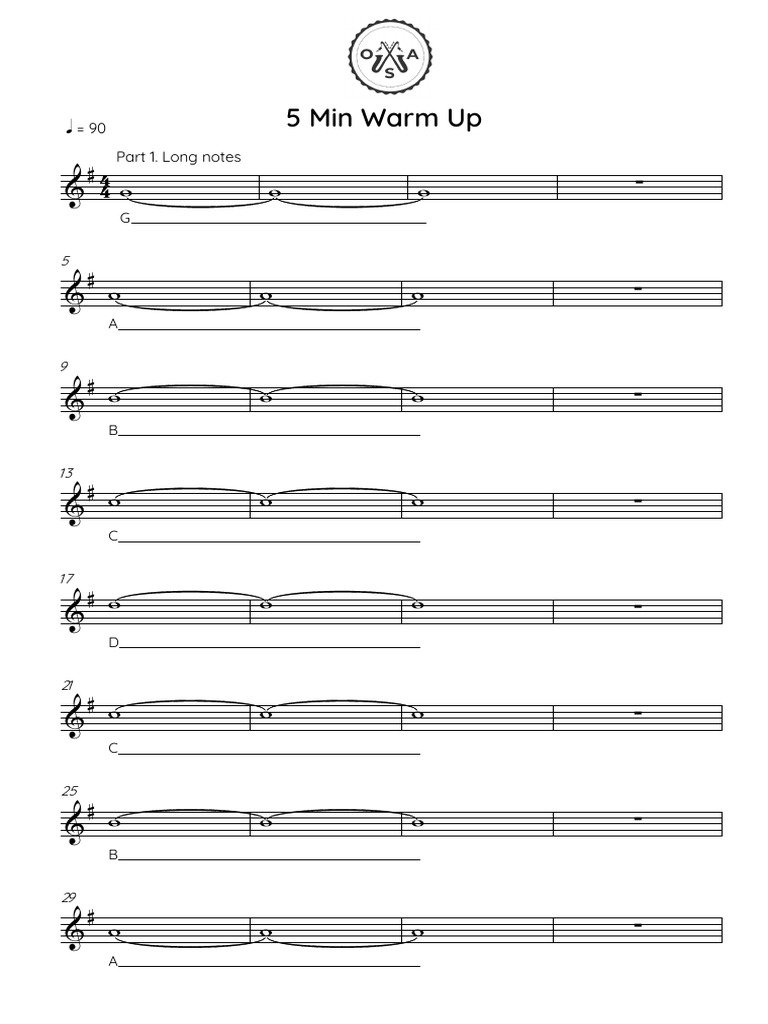 Free PDF 5 Min Warm Up | PDF