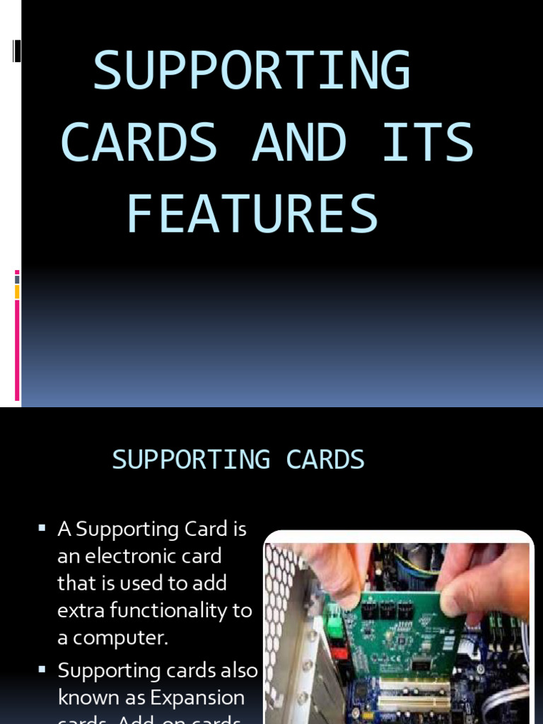 Supporting Cards and Its Features | PDF | Usb | Telecommunications