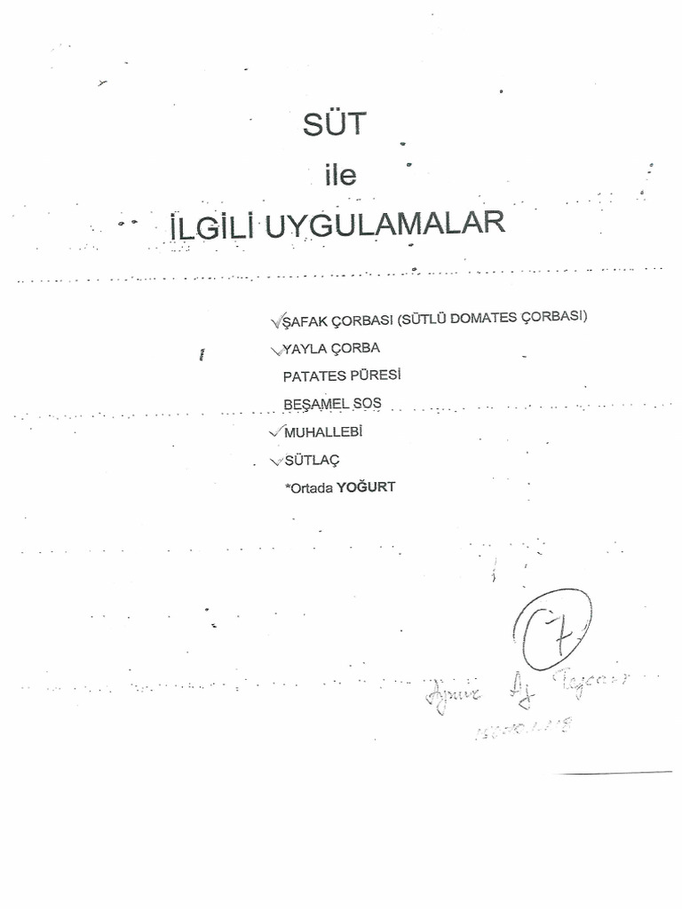 Sut Tarifleri | PDF