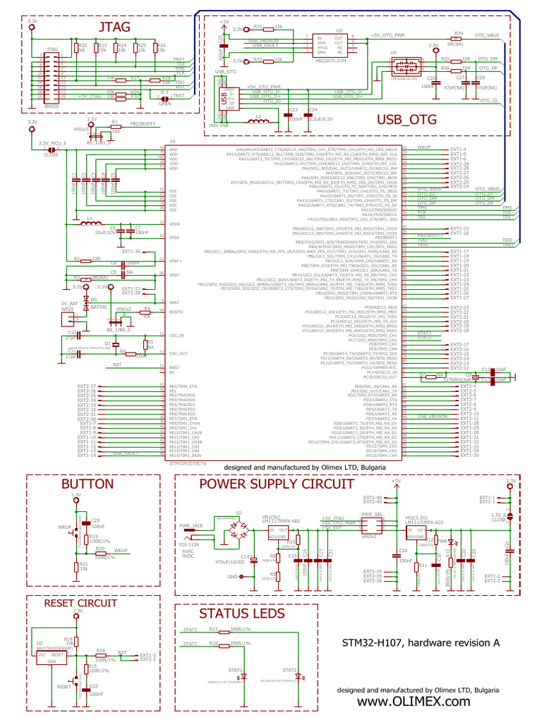 STM32-H107-JTAG PROGRAMMER Schematic | Download Free PDF | Computer Engineering | Computer Hardware