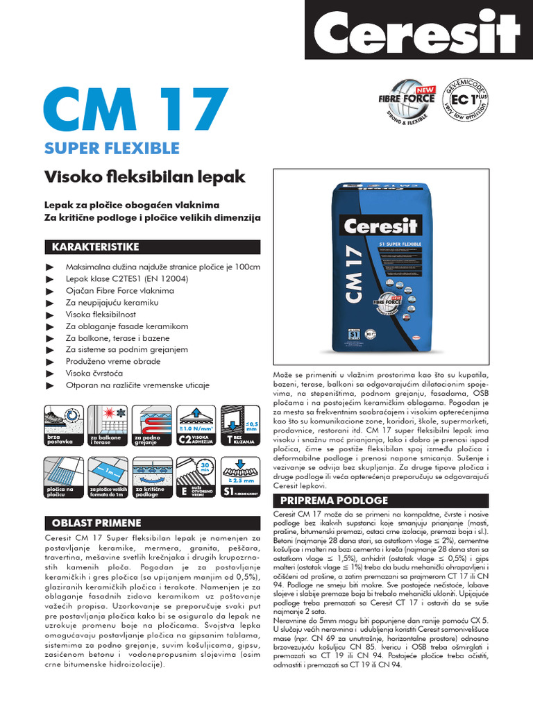 Ceresit CM 17 Tds 12 23 | PDF