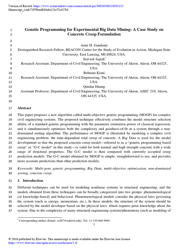 Genetic Programming For | PDF | Support Vector Machine | Regression Analysis