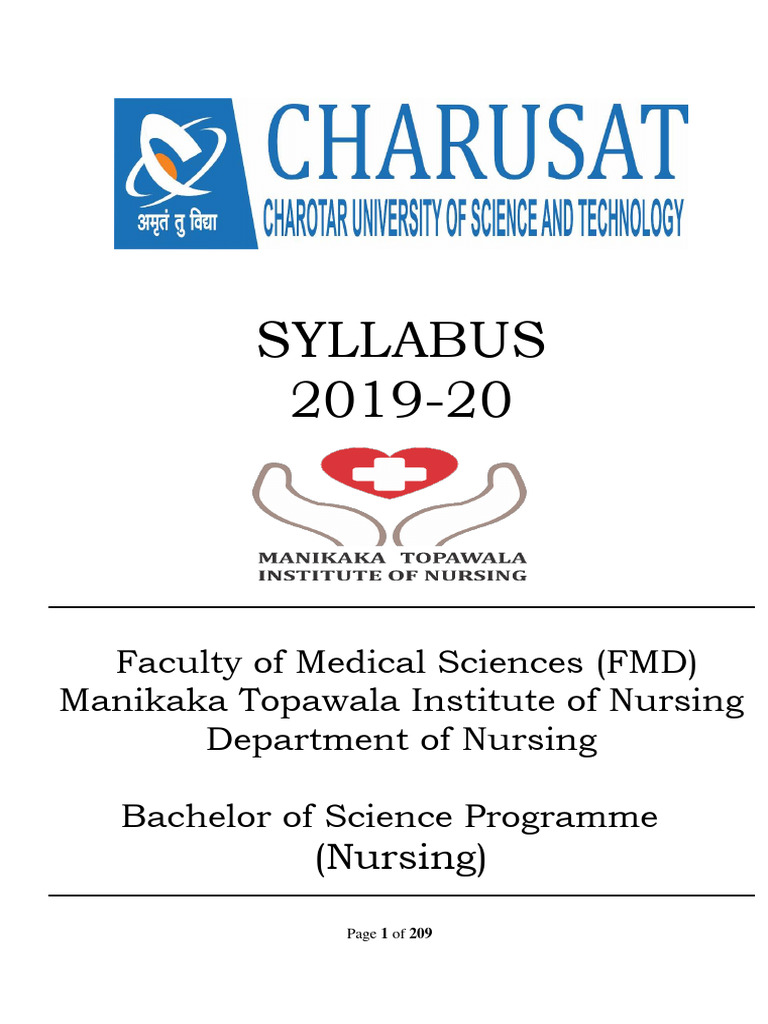 B Sc Nursing Handbook Pdf Course Credit University And College