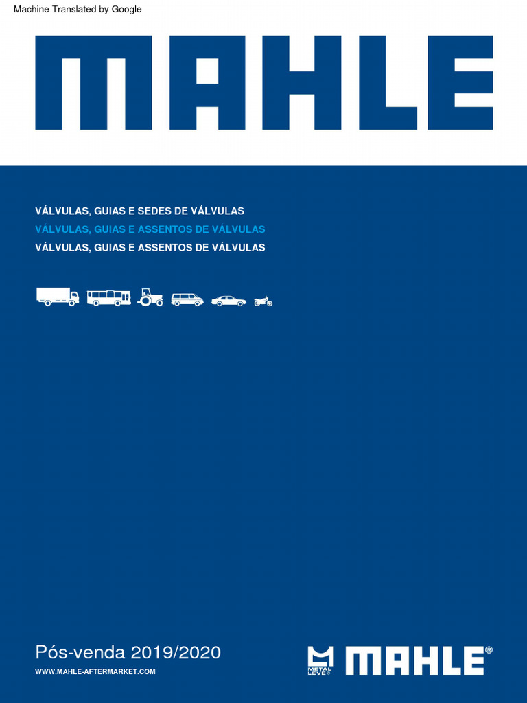 Mahle Catalogo de Valvulas 2017 Web | PDF | Aço | Motores
