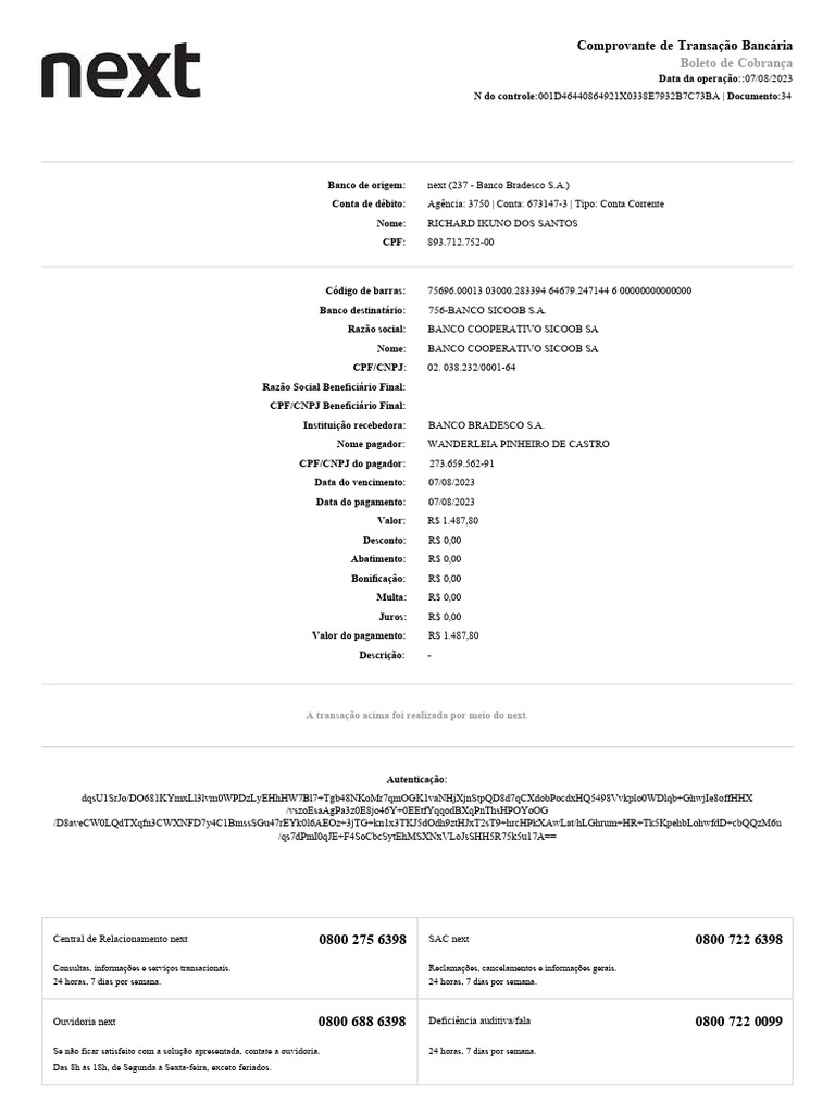 comprovante-1 | PDF | Bancos | Economias