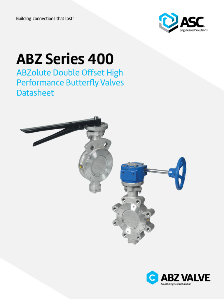 ABZ Series 400 Butterfly Valve Datasheet | PDF | Valve | Steel