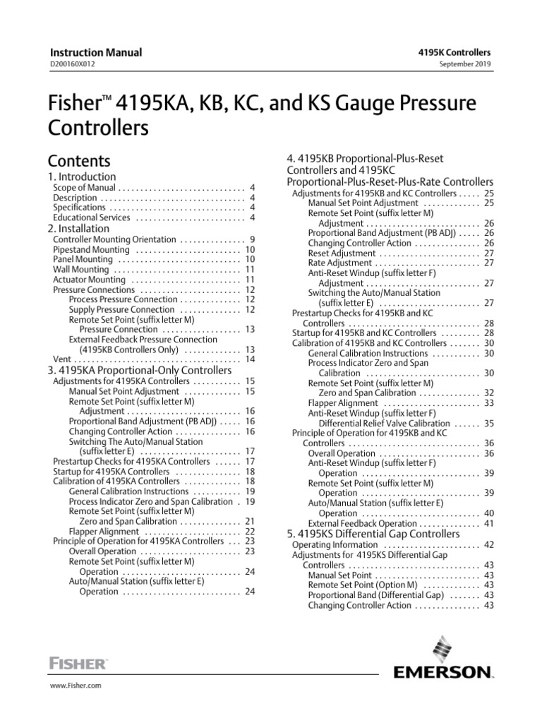 Controlador 4195 Fisher Manual | PDF