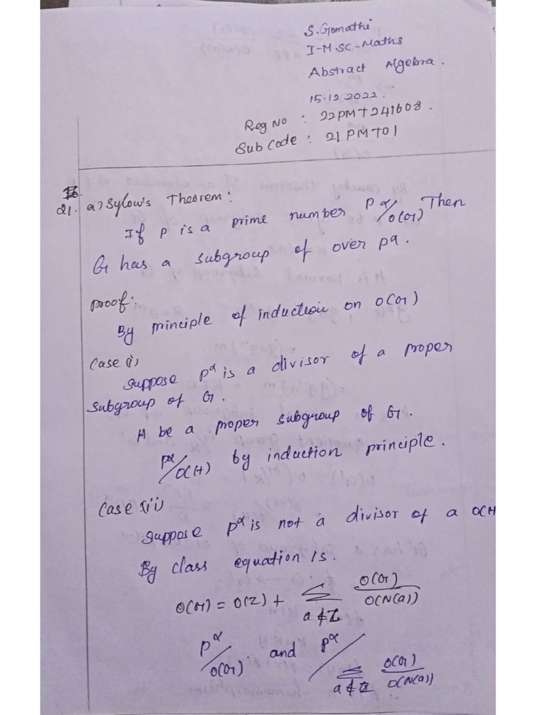 Abstract Algebra Model,..... | PDF