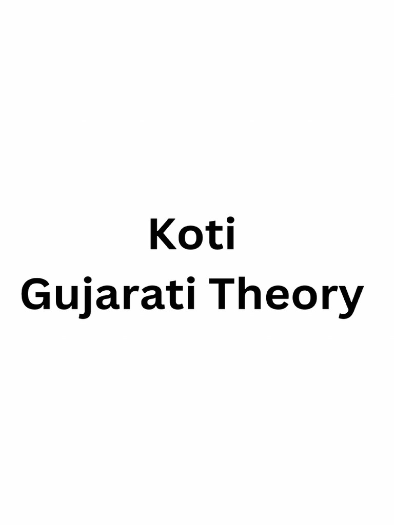 Koti Theory | PDF