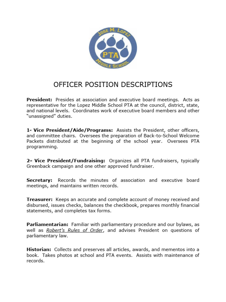 Lopez PTA Officer Interest Survey | PDF | Committee | Parliamentary ...