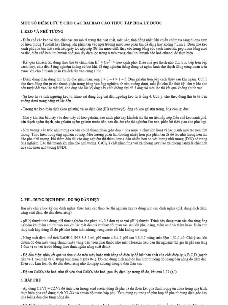 Tổng kết các lưu ý cho bài báo cáo thực tập HLD | PDF