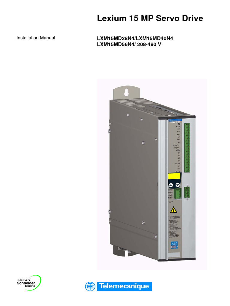 Lexium 15 MP Installation Manual | PDF | Power Supply | Resistor