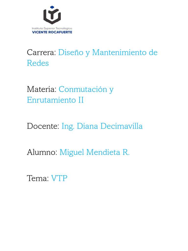Tarea#1 VTP | PDF | Redes de computadoras | Protocolos de red