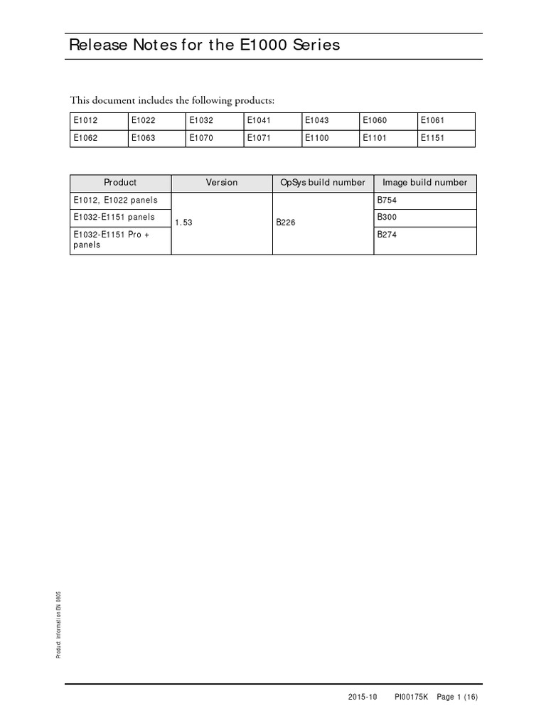 Release Notes E1000 Series PIEN175K | PDF | File Transfer Protocol ...