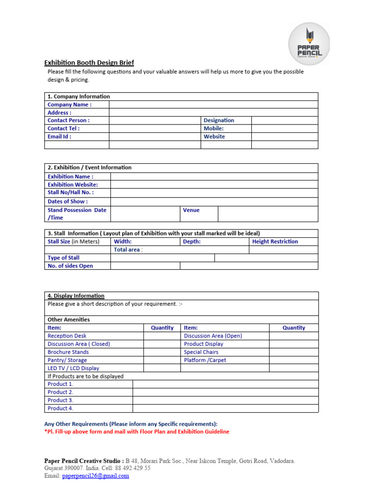 Exhibition Booth Design Brief | PDF