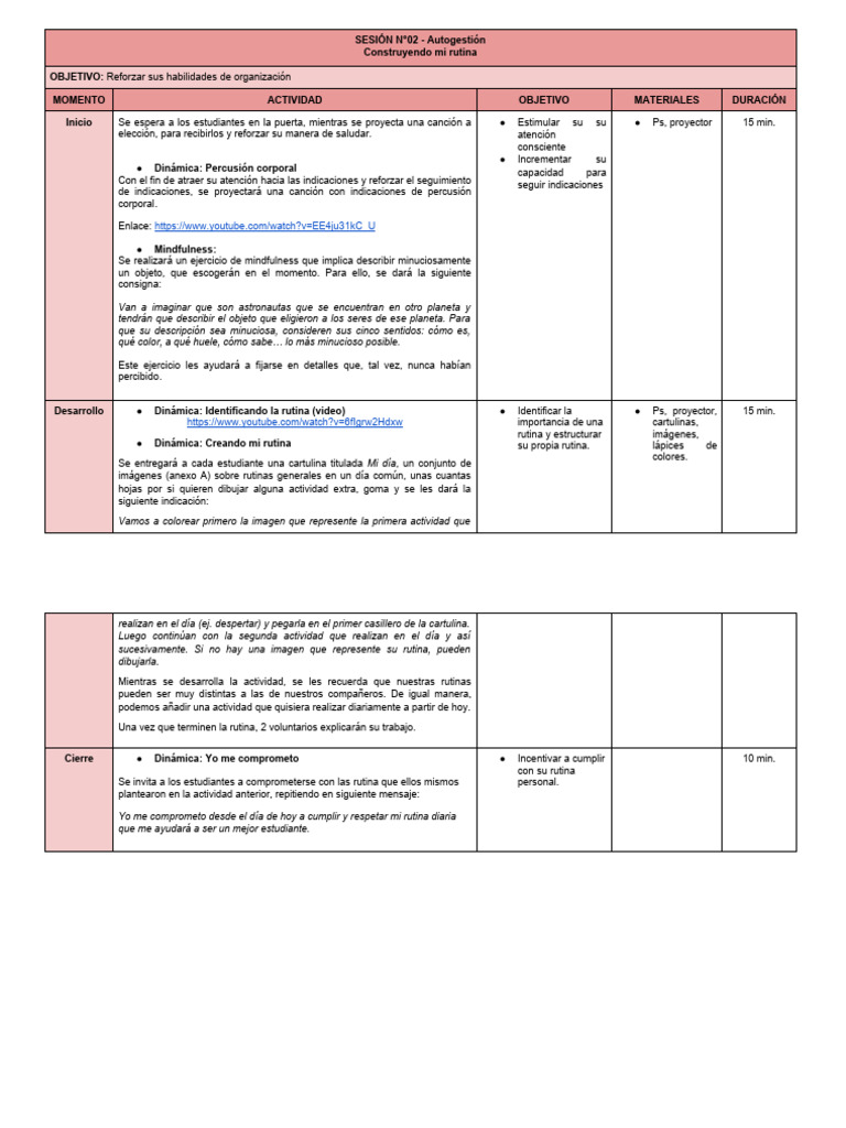Autogestión: Creando Rutinas Efectivas | PDF