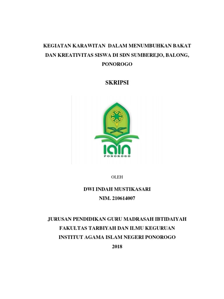 Skripsi Dwi Indah PDF | PDF | Karier & Perkembangan