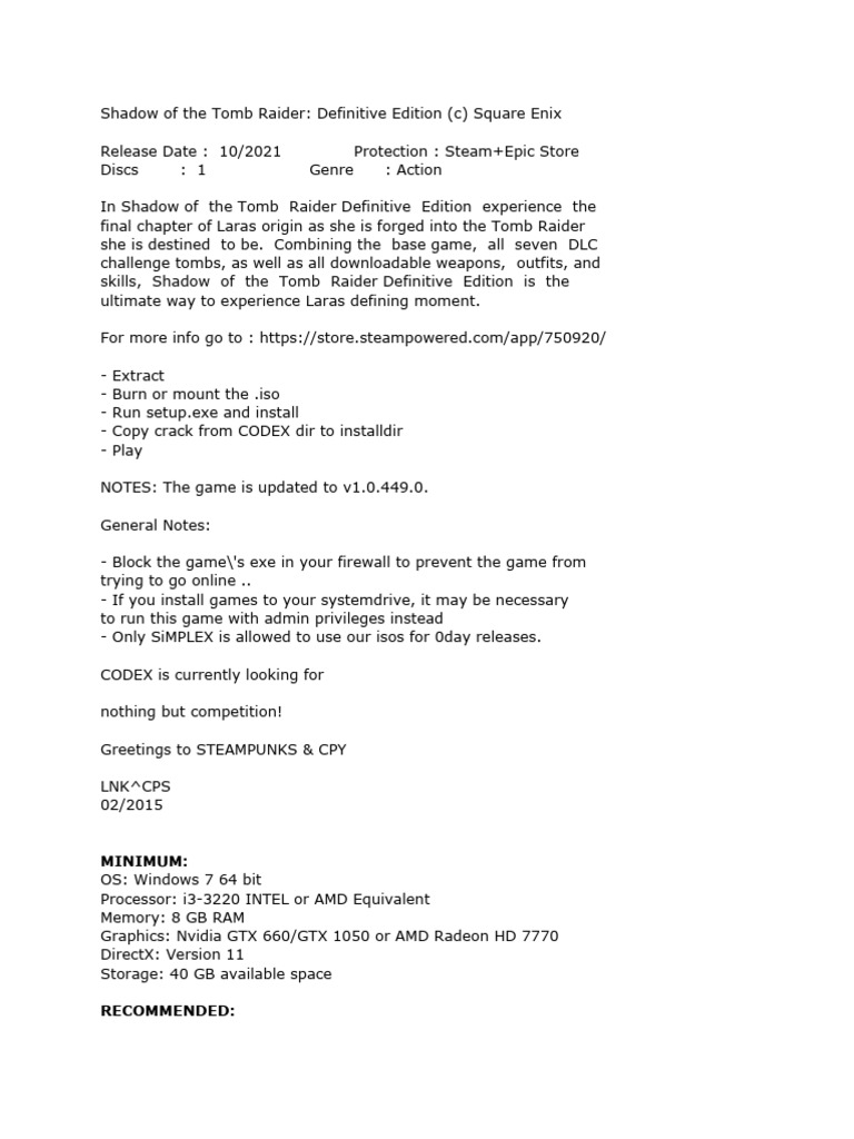 TOMBRAIDER | PDF | Computer Hardware | Computing