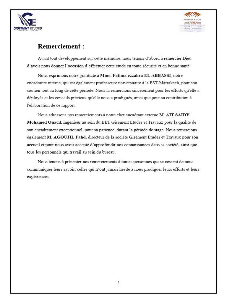 Rapport de Stage PFE | PDF | Pont | Ingénierie civile