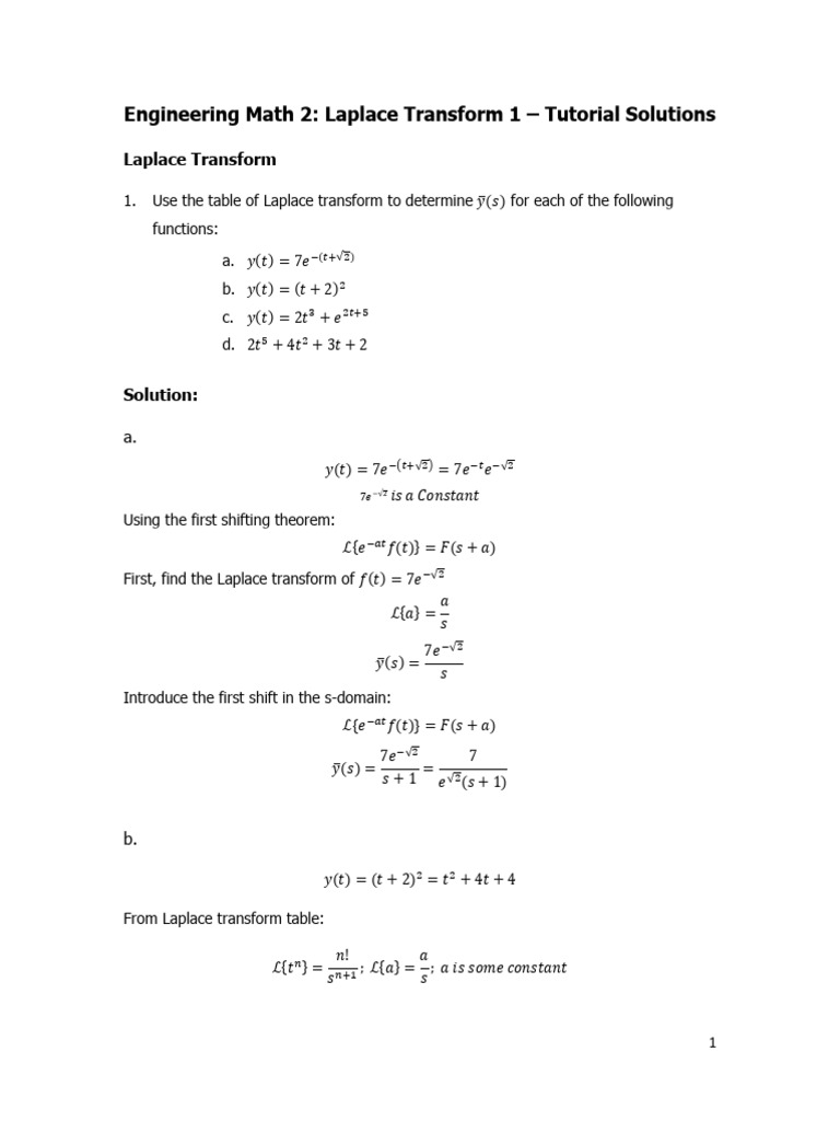 Laplace 1 | PDF | Laplace Transform | Mathematical Physics