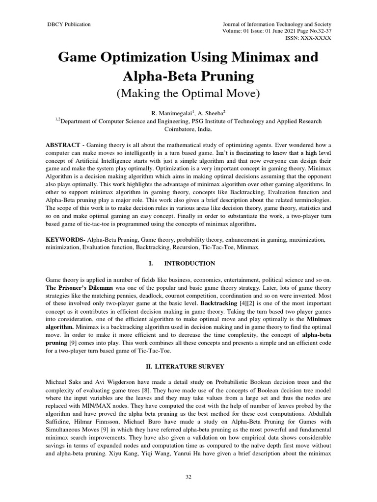 Minmax Algo Pdf Theoretical Computer Science Computing