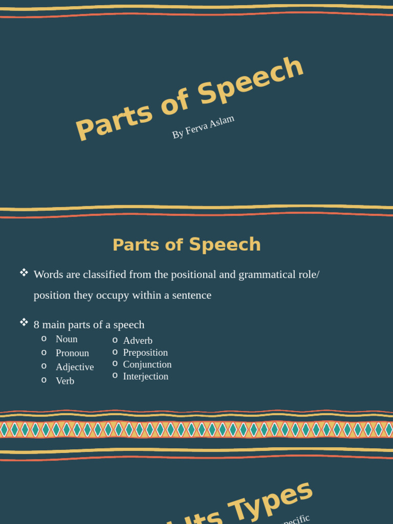 Understanding Parts of Speech | PDF | Pronoun | Verb