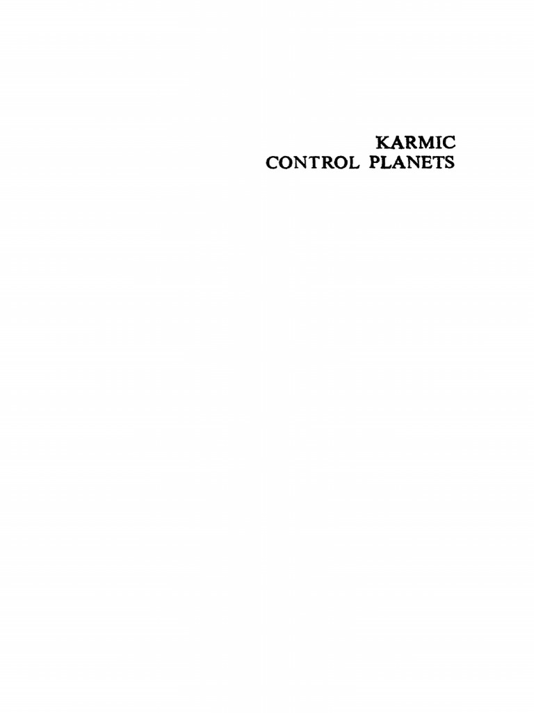 Karmic Control Planet Unknown | PDF