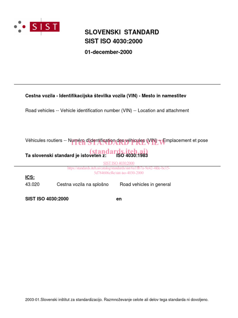 Sist Iso 4030 2000 | PDF