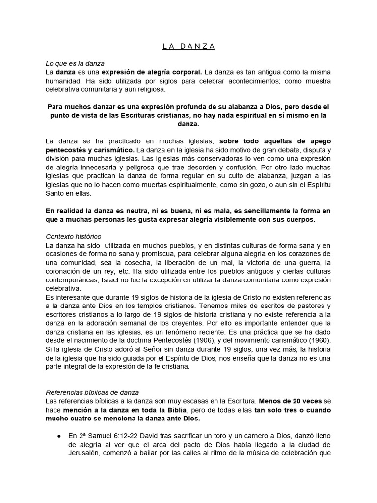 Danza Cristiana | PDF