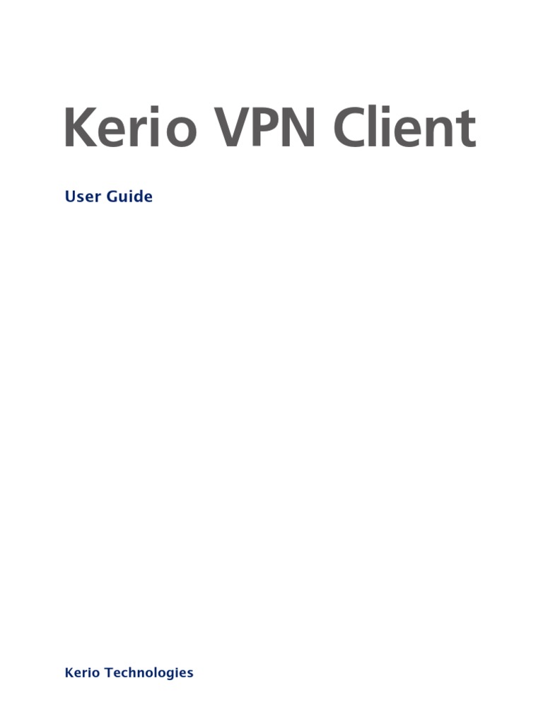 Kerio Control Vpnclient Win en 7.2.0 3028 | PDF | Computer Network ...