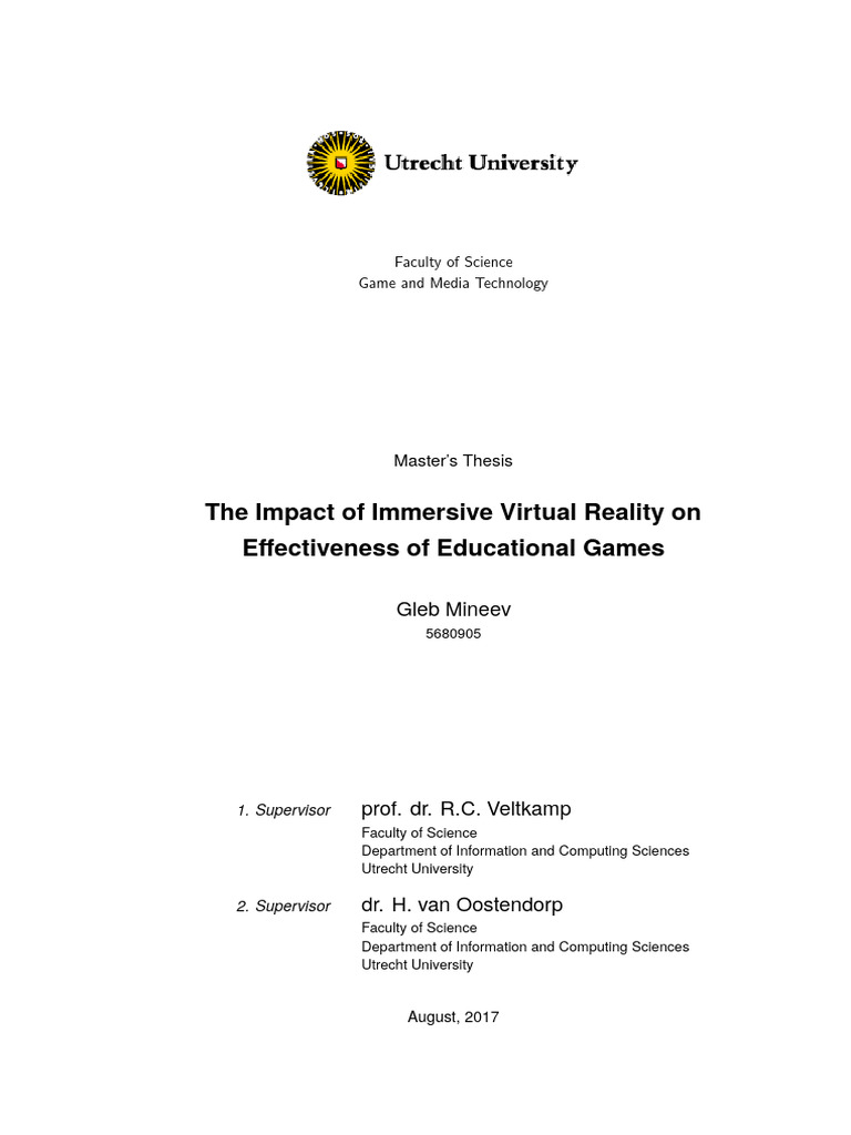 Thesis Mineev | PDF | Virtual Reality | Stereoscopy