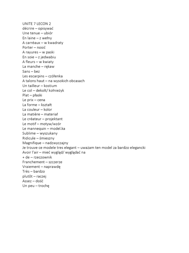 Alter Ego 1 Dossier 7 Lecon 2 | PDF