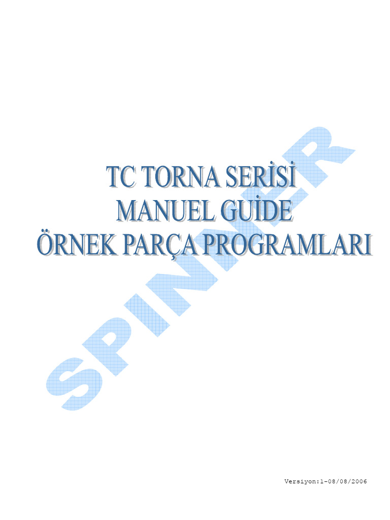 TC Torna Serisi-Manuel Guide Ornek Parca Programları | PDF