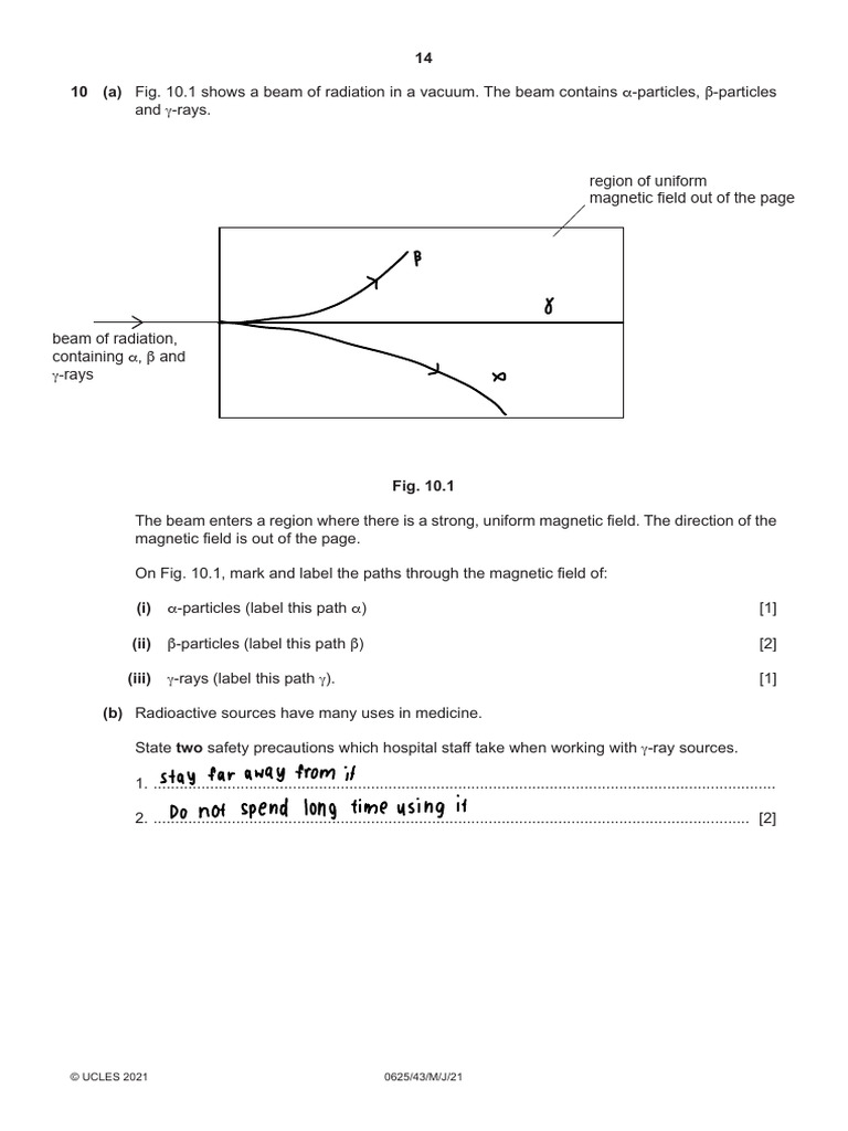 Pages From 0625 - s21 - QP - 43 | PDF | Radioactive Decay | Radioactive Tracer