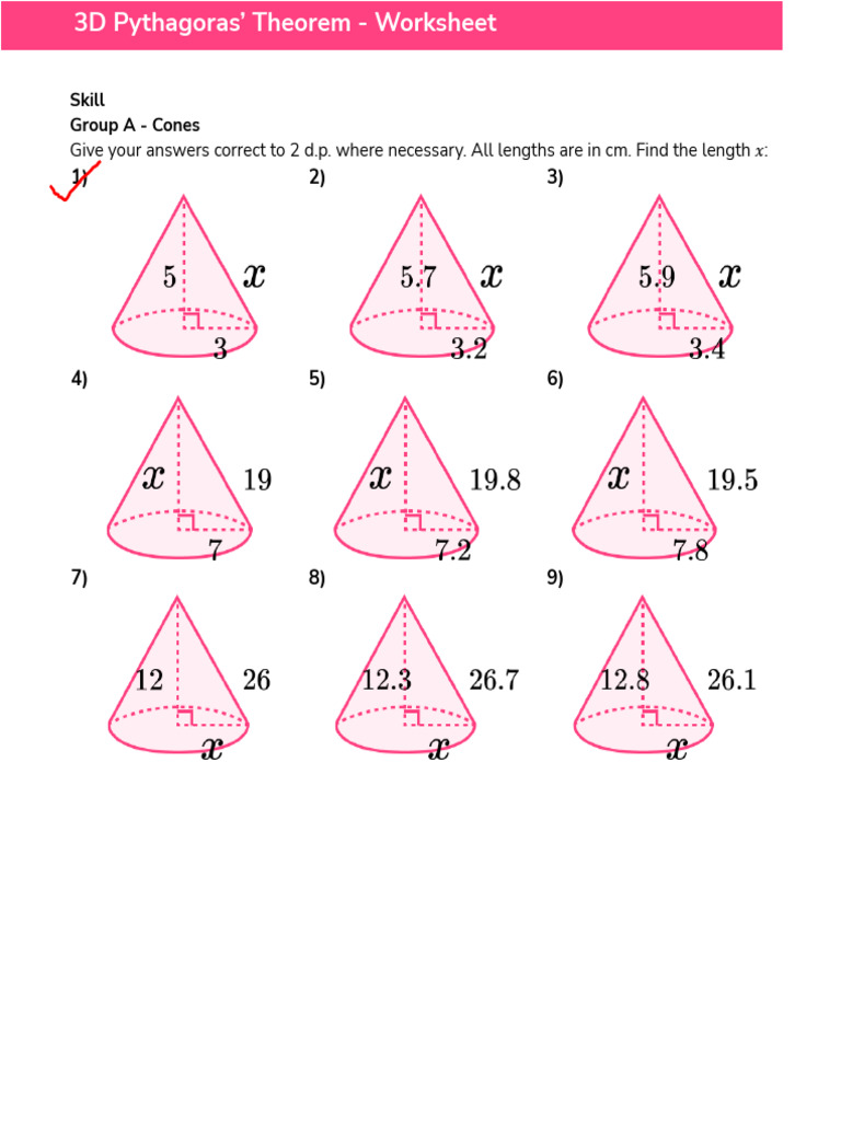 3D Pythagoras Theorem QUESTION | PDF