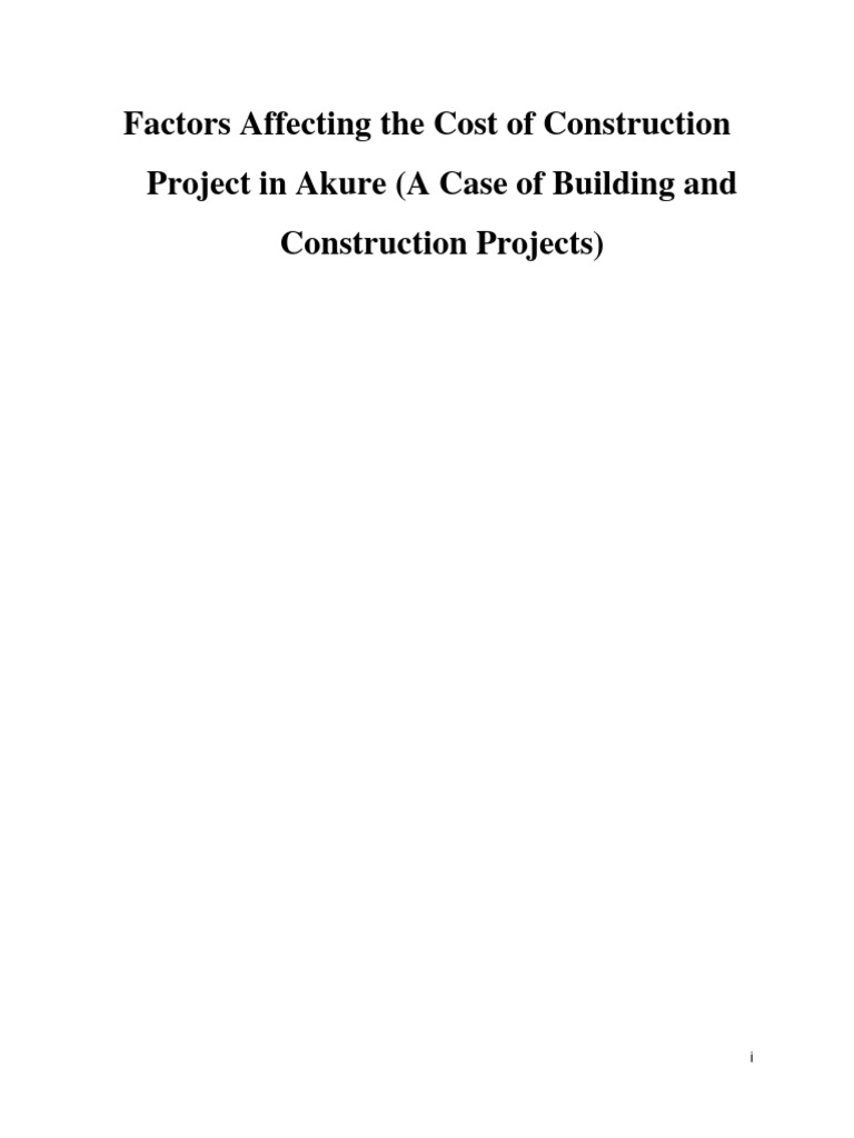 Factors Affecting Cost Construction Pro | Download Free PDF | Debt ... Factors Affecting Cost Construction Pro | Download Free PDF | Debt ...
