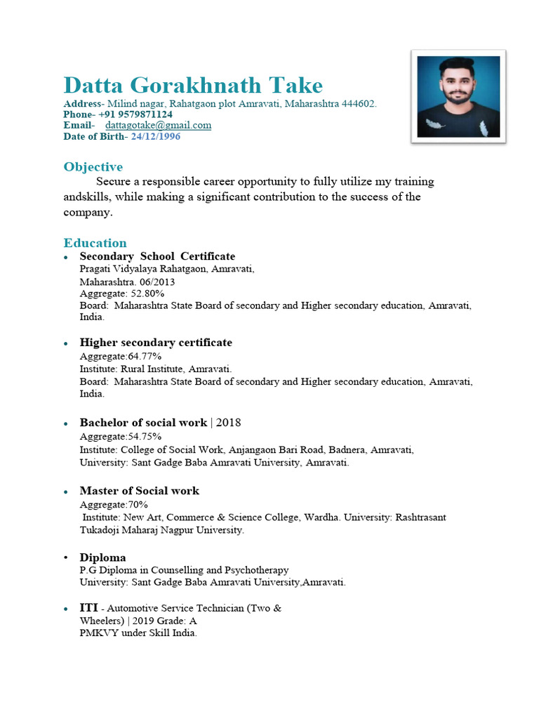 Datta Resume | PDF