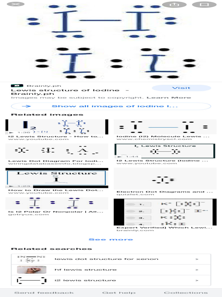 Iodine Lewis Structure - Google Search | PDF | Iodine | Chemical Polarity