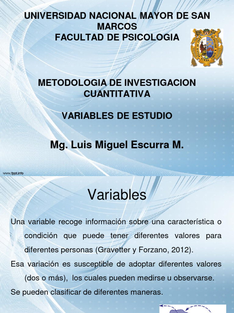 Mic Clase 9 Variables De Estudio Pdf Science Cognición